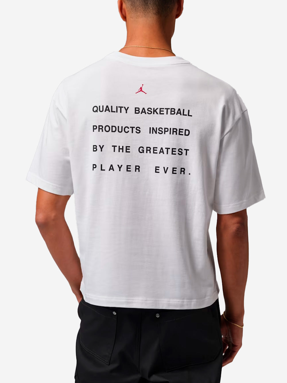 JORDAN T-shirt bianca 'Flight' con logo Script IF3014 | Urbanstaroma